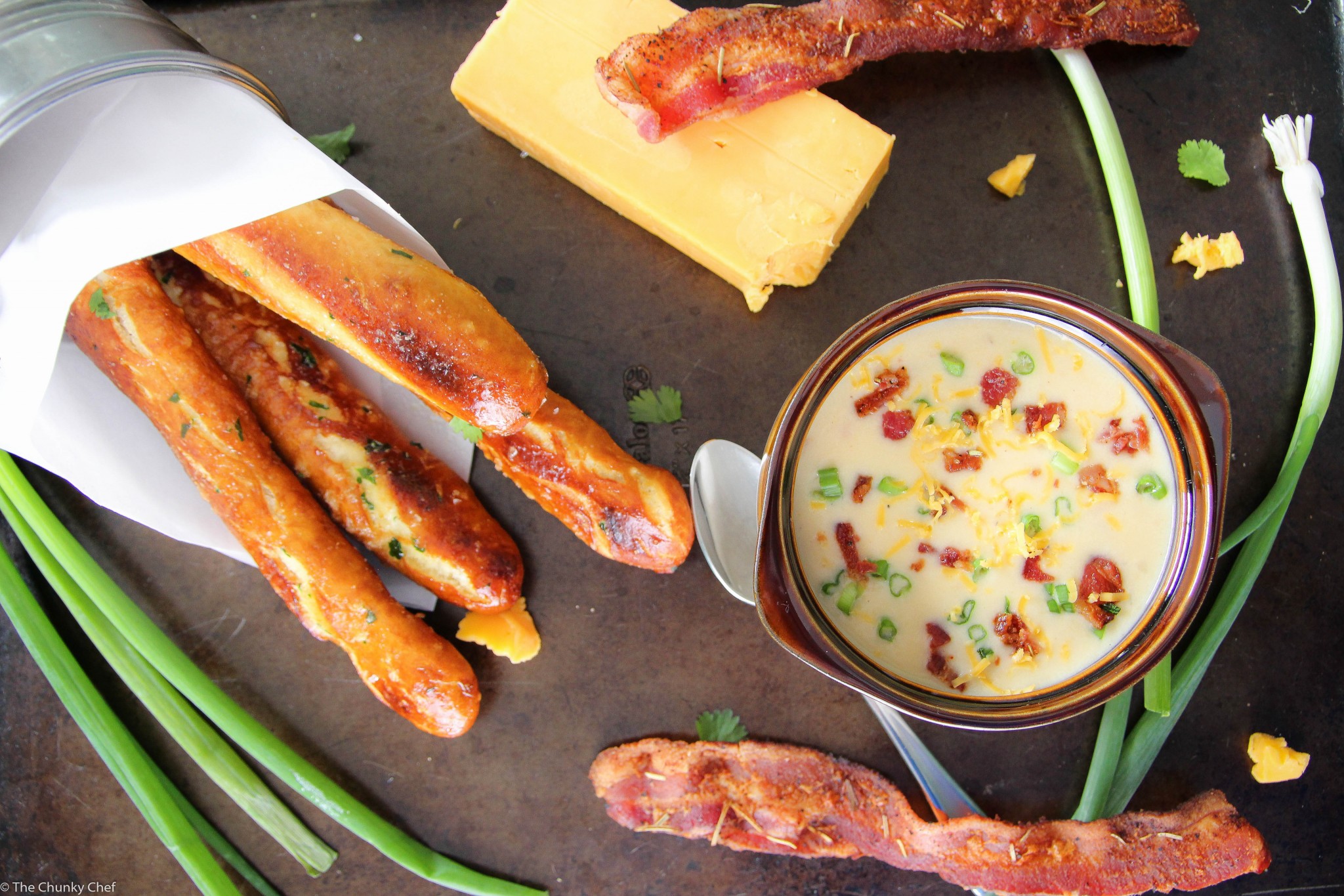 Baked Soft Pretzel Sticks - The Chunky Chef
