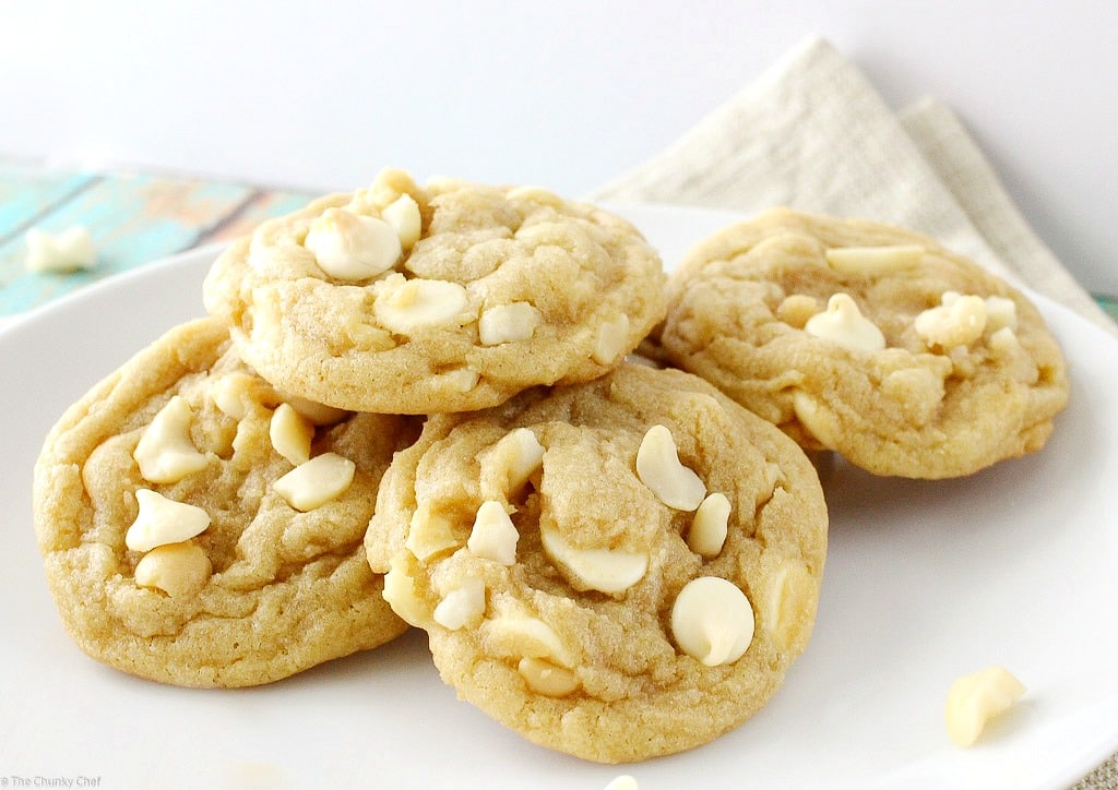White Chocolate Macadamia Nut Cookies - The Chunky Chef White Chocolate Macadamia Nut Cookies - The Chunky Chef