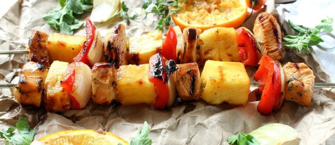 Caribbean Citrus Habanero Chicken Skewers - The Chunky Chef