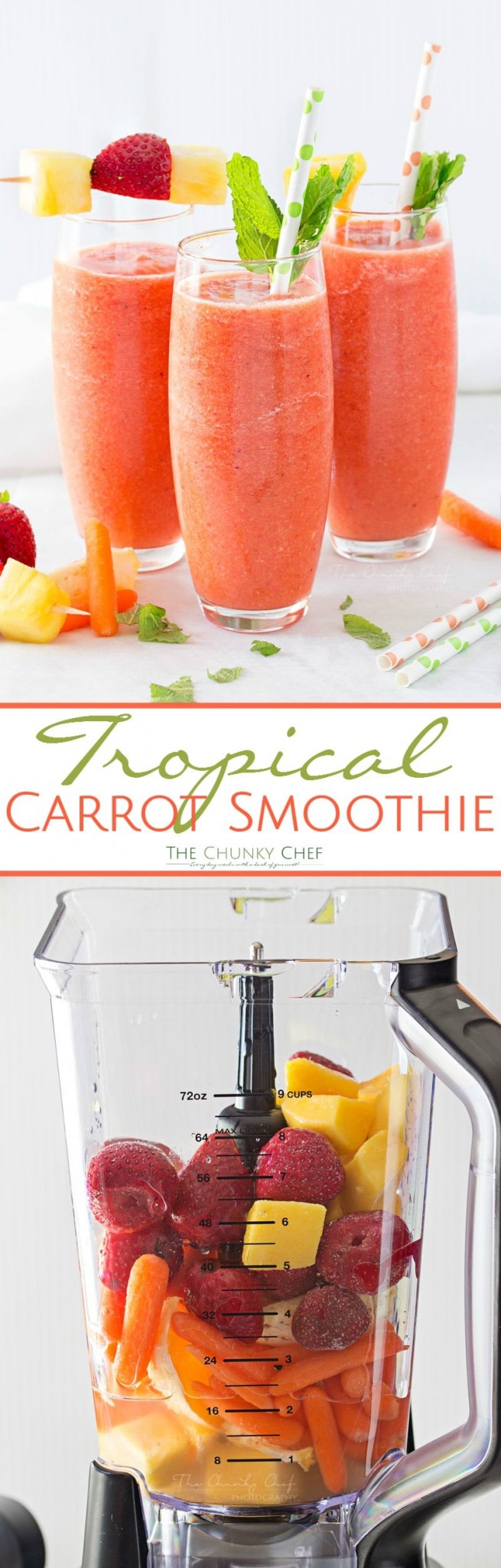 Tropical Carrot Smoothie - The Chunky Chef
