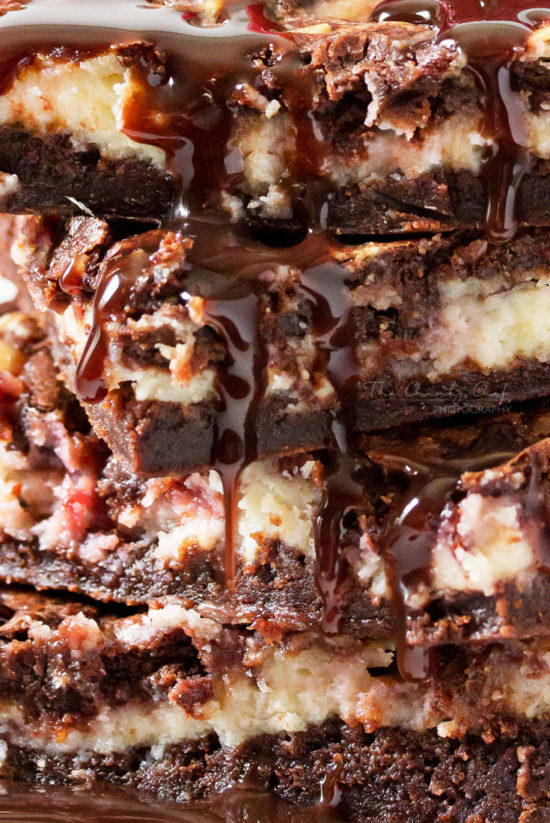 Raspberry Cheesecake Brownies - The Chunky Chef