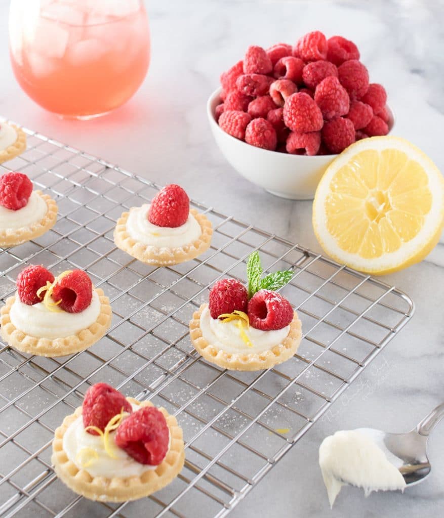 Mini No Bake White Chocolate Lemon Cheesecake Tarts - The Chunky Chef