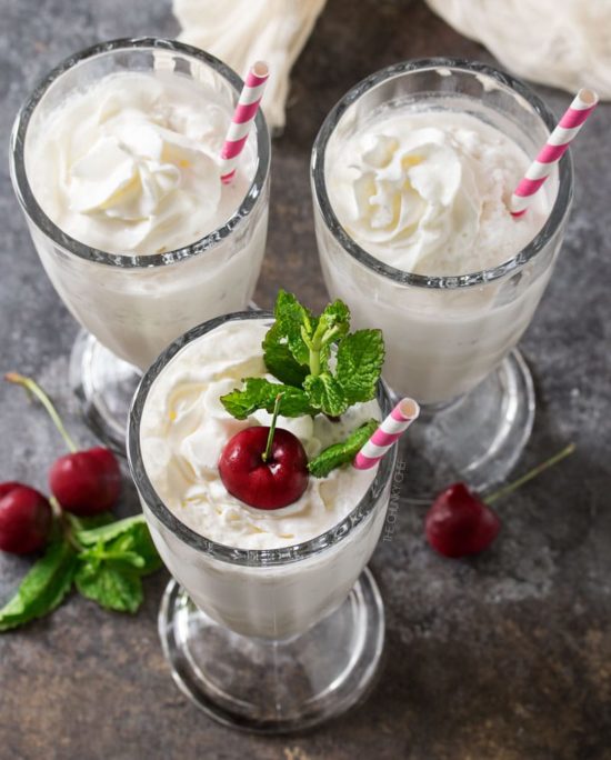 Skinny Vanilla Protein Milkshake - The Chunky Chef