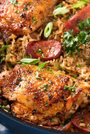 One Pot Chicken and Dirty Rice - The Chunky Chef