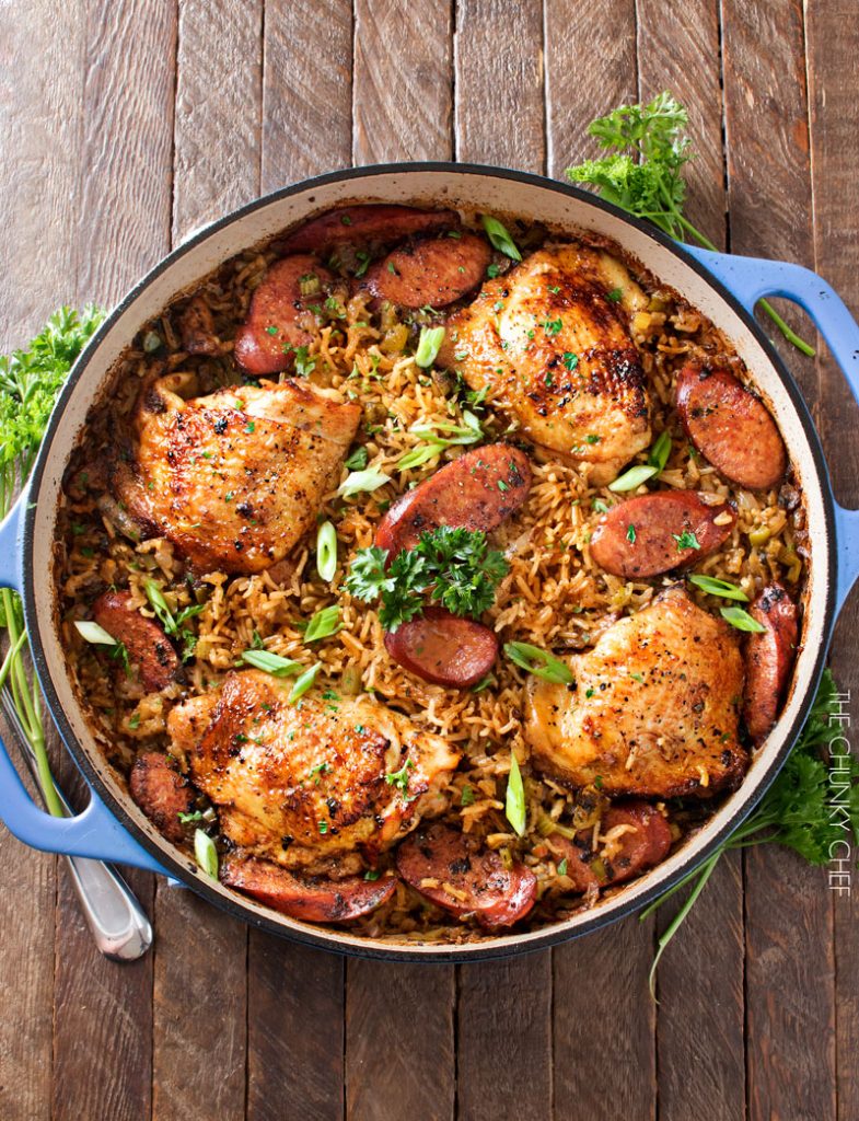 One Pot Chicken and Dirty Rice - The Chunky Chef