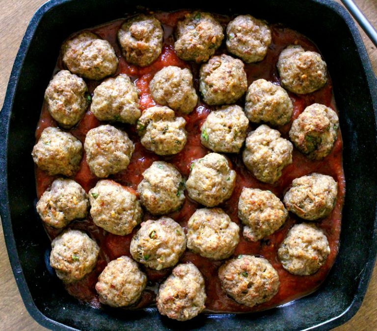 Meatball Parmesan Bake - The Chunky Chef