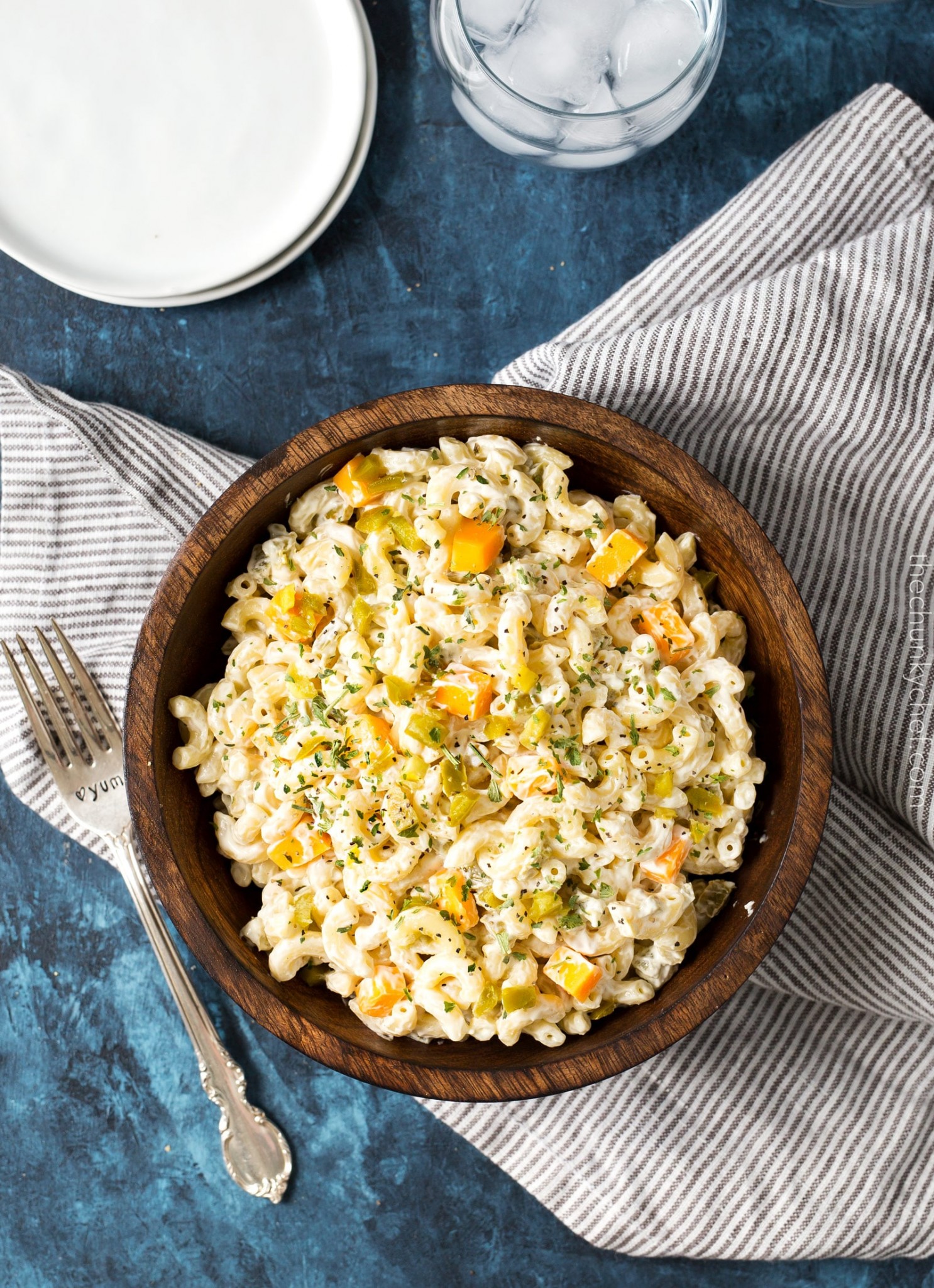 Jalapeno Popper Macaroni Salad - The Chunky Chef
