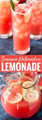 Summer Watermelon Lemonade - The Chunky Chef