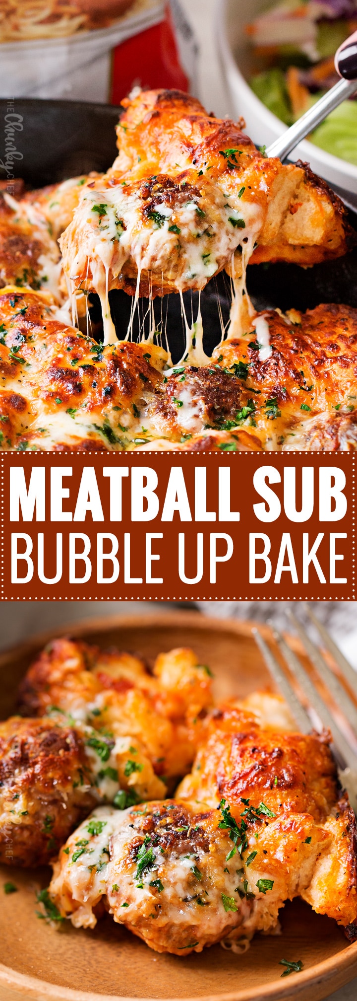 Meatball Sub Bubble Up Bake - The Chunky Chef