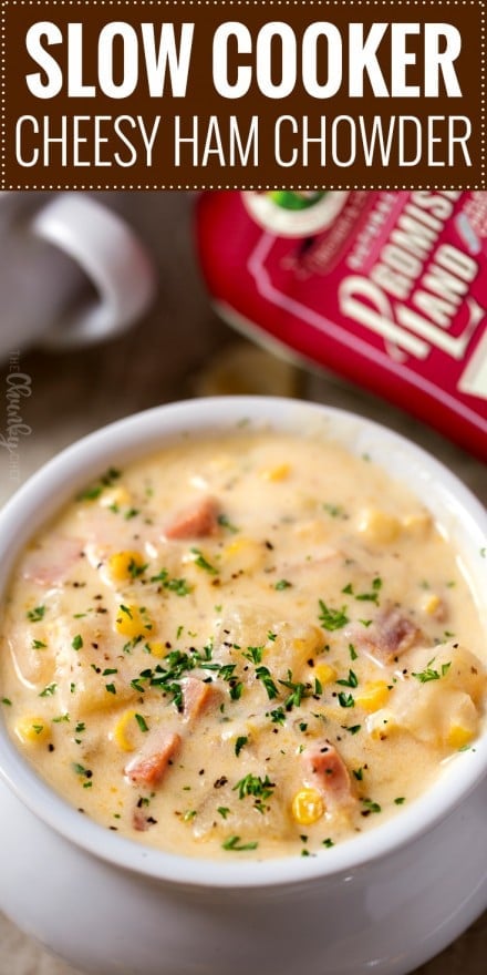 Slow Cooker Cheesy Ham Chowder - The Chunky Chef