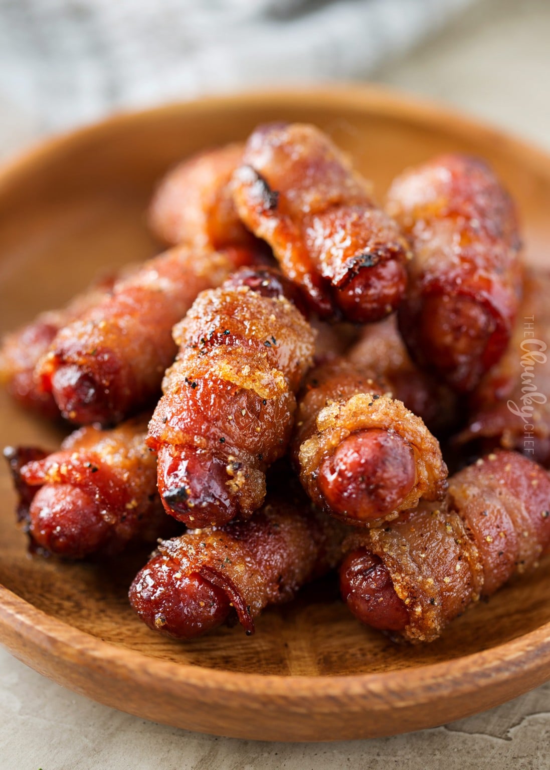 Bacon-Wrapped Little Smokies (sweet & spicy) - The Chunky Chef