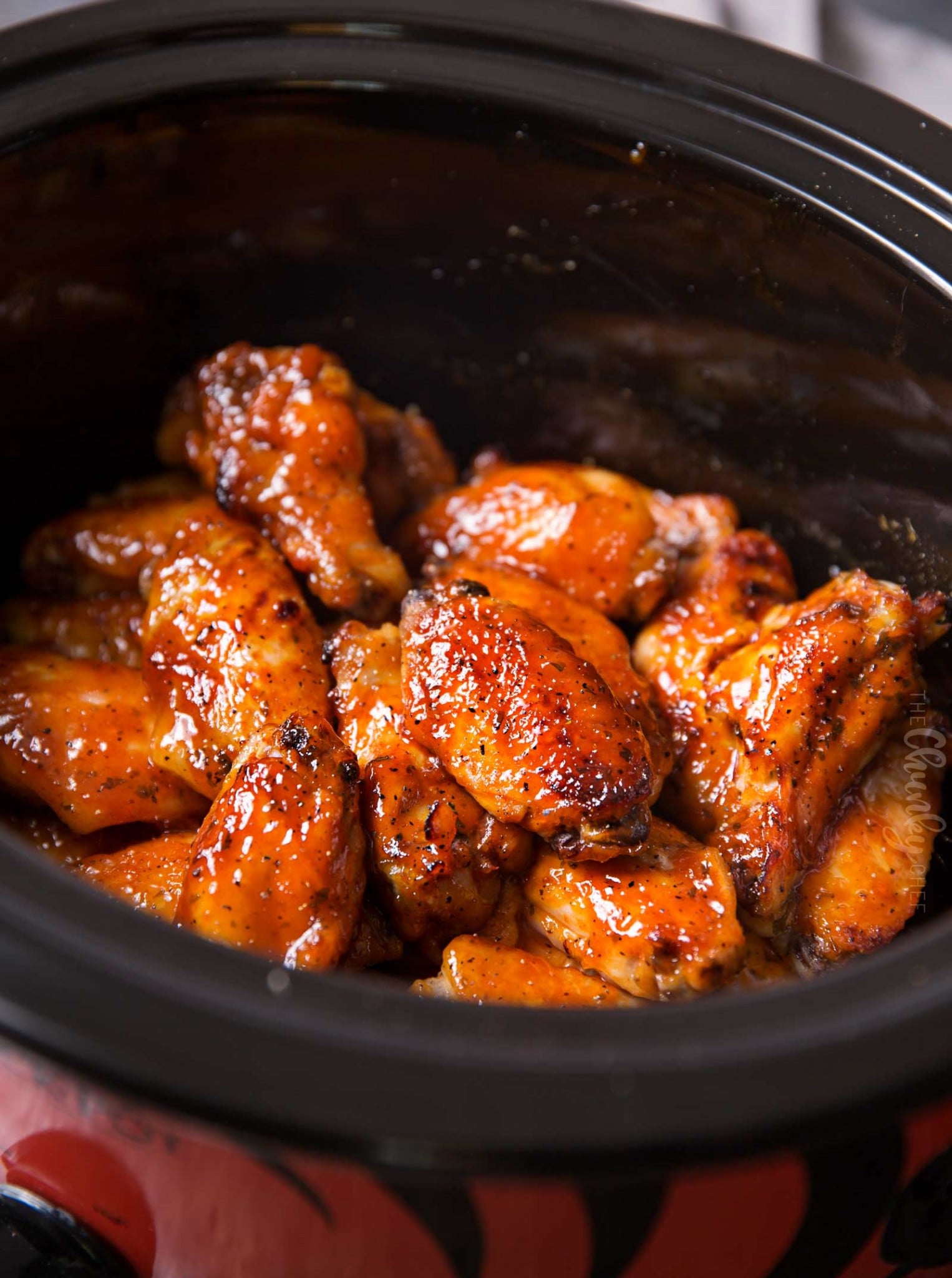 Slow Cooker Honey Buffalo Wings - The Chunky Chef