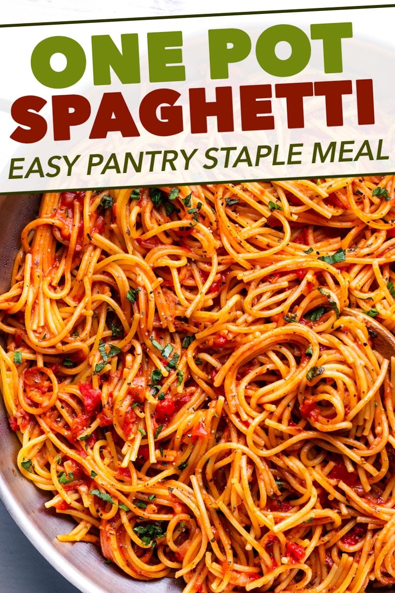 One Pot Spaghetti (ready in 30 minutes or less!) - The Chunky Chef