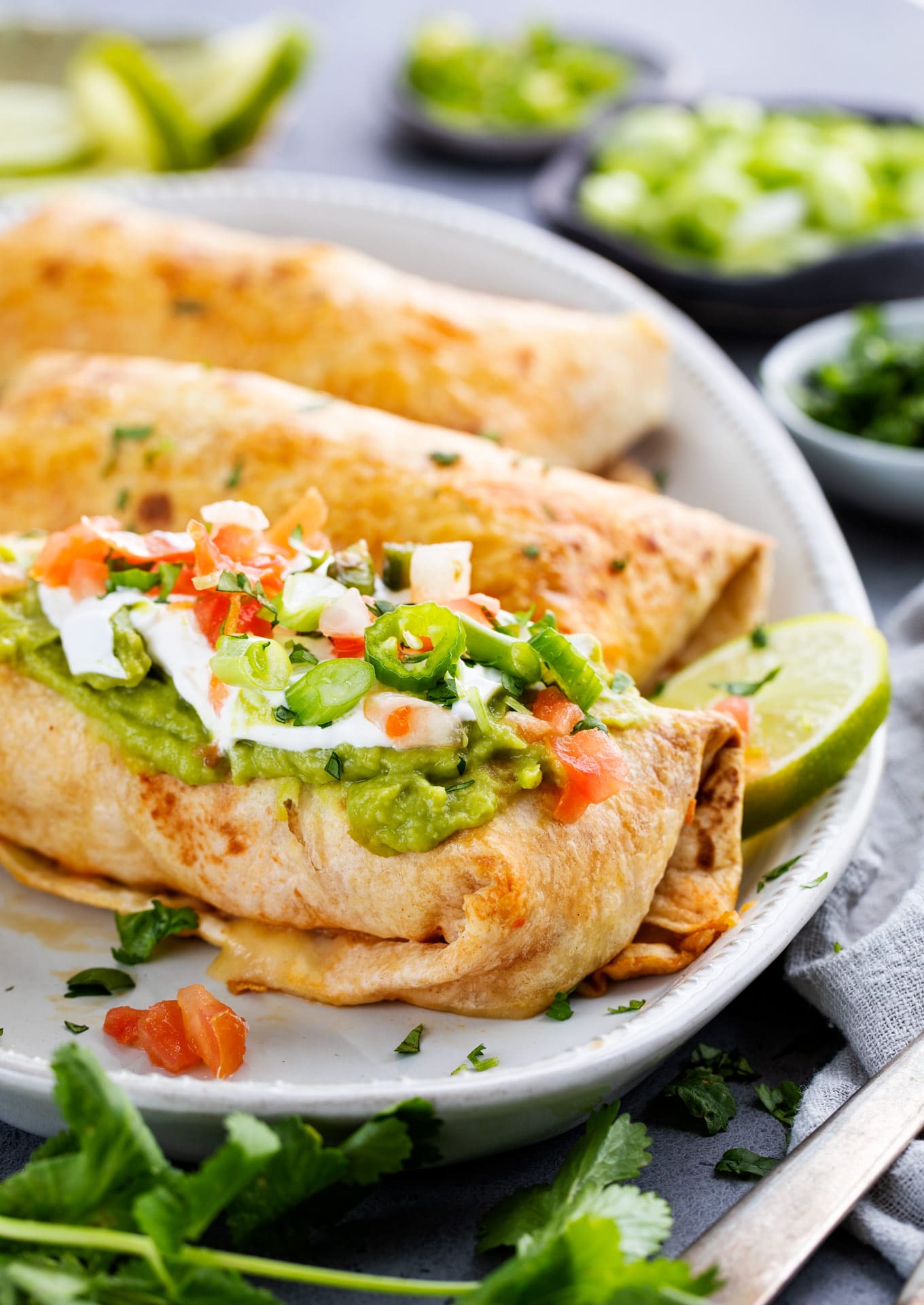 Baked Chicken Chimichangas (great leftover recipe!) - The Chunky Chef