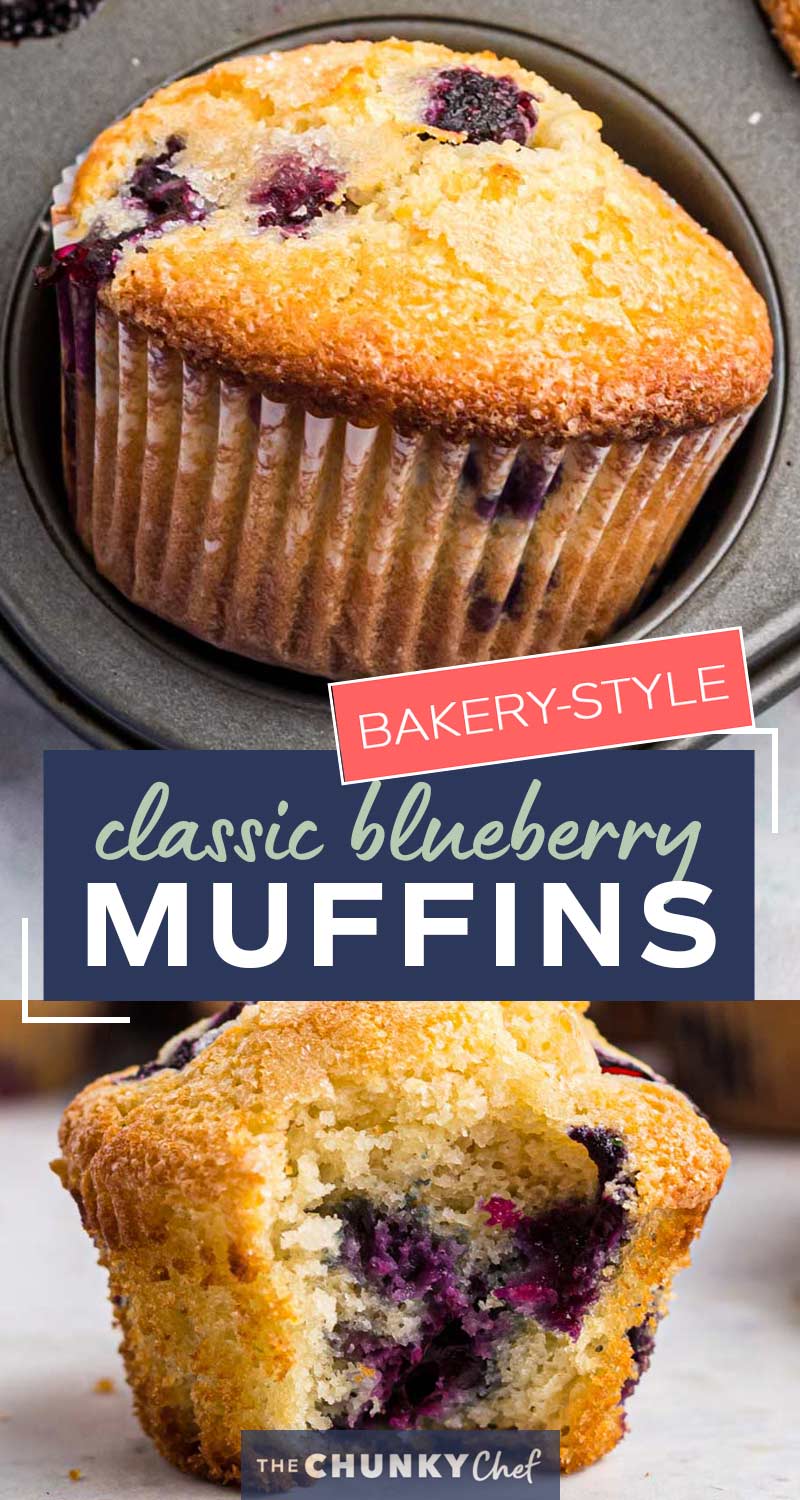 Classic Blueberry Muffins - The Chunky Chef