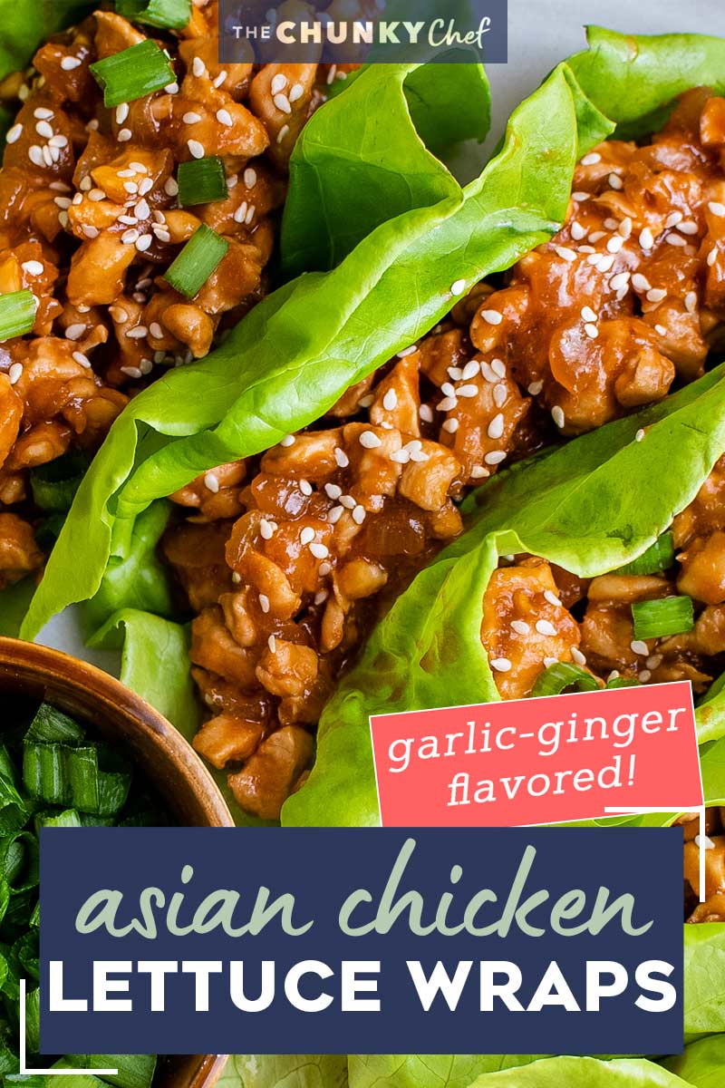Asian-Style Chicken Lettuce Wraps - The Chunky Chef