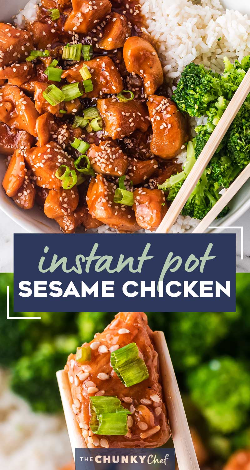 Instant Pot Sesame Chicken (30 minute recipe) - The Chunky Chef