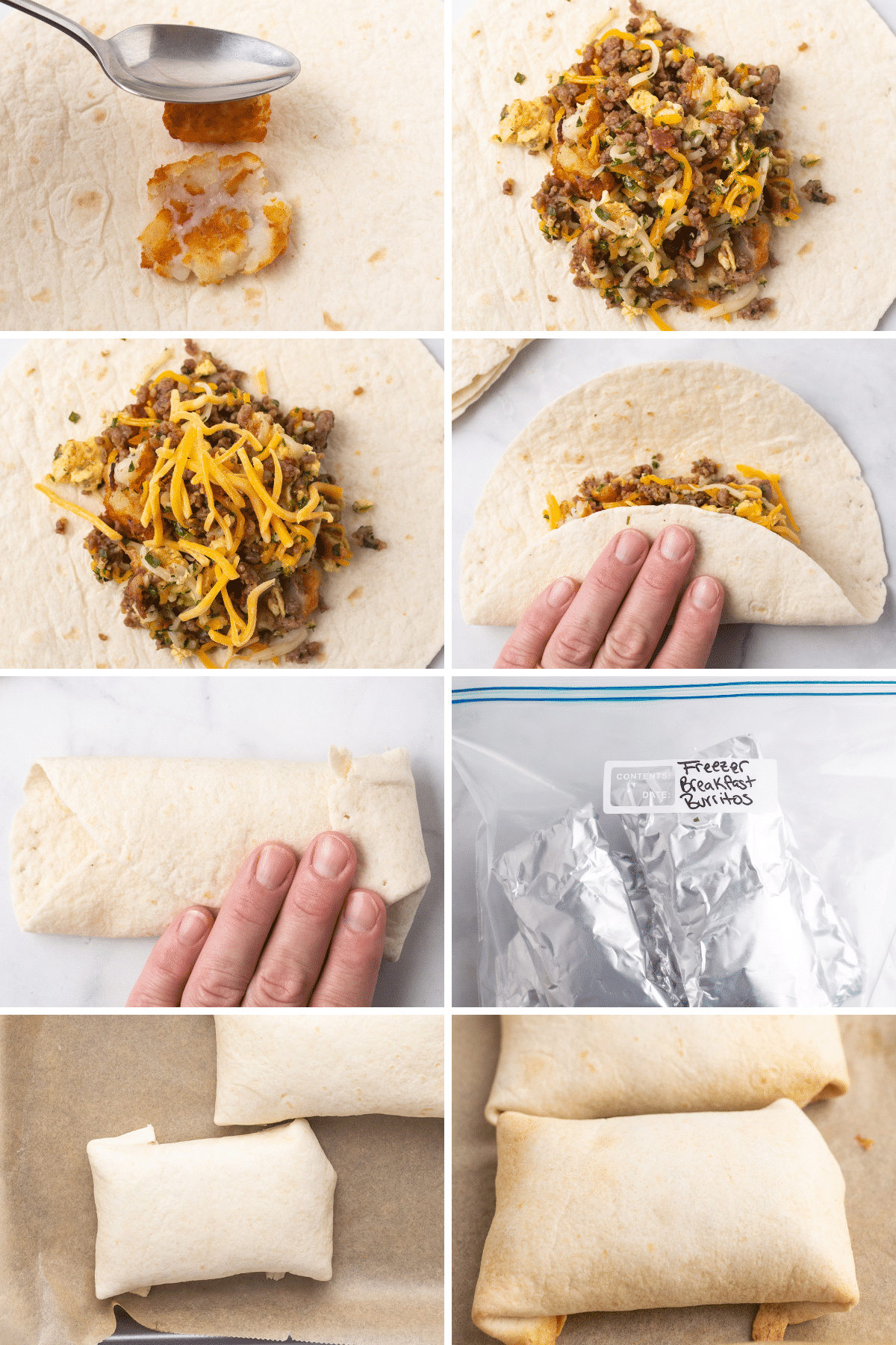 Easy Breakfast Burritos (freezer-friendly) - The Chunky Chef