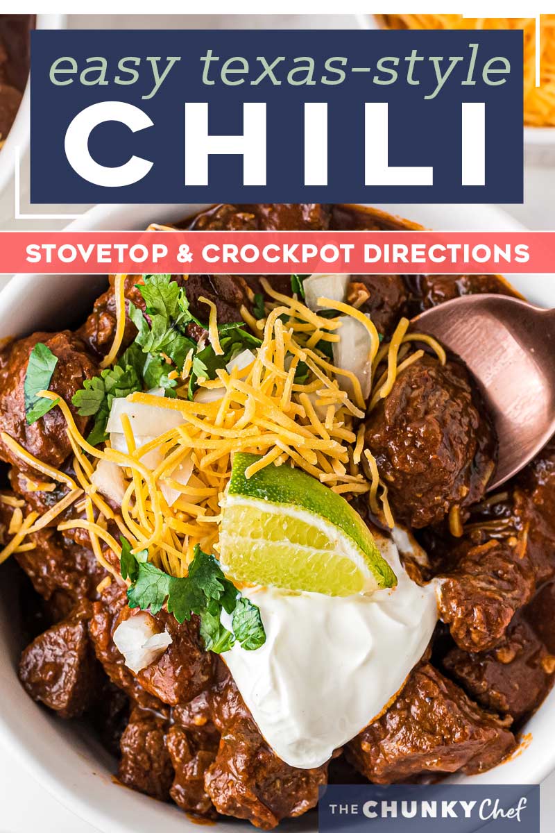 Texas-Style Chili (chili con carne) - The Chunky Chef