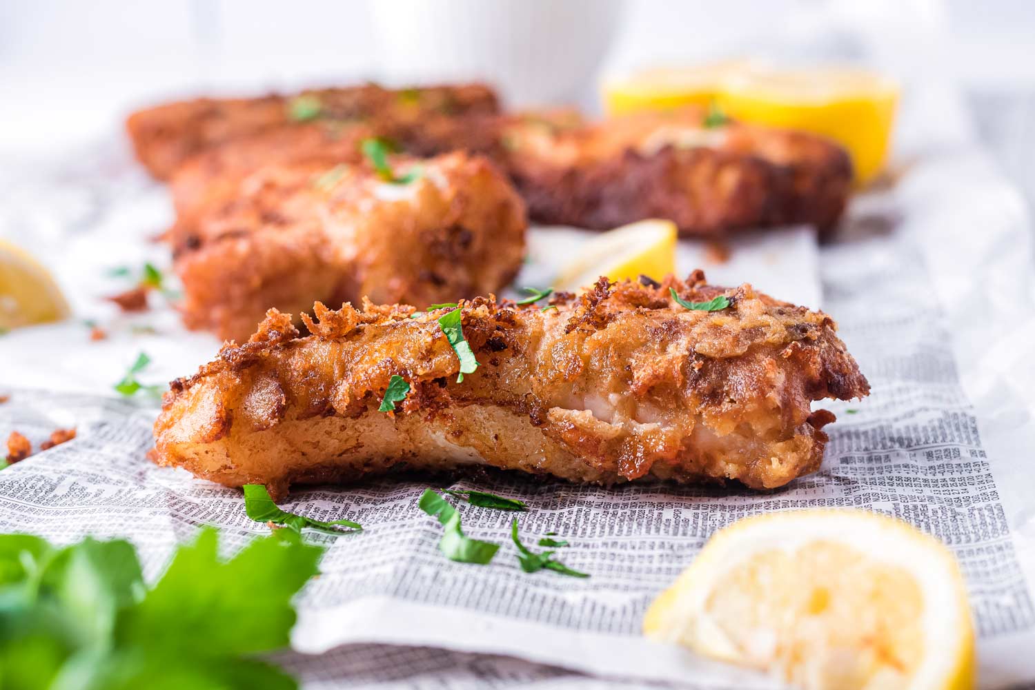 Crispy Beer Battered Fish - The Chunky Chef