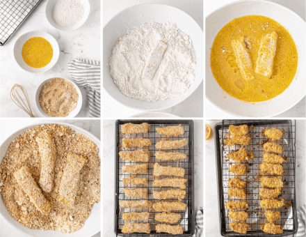 Parmesan Baked Fish Sticks - The Chunky Chef