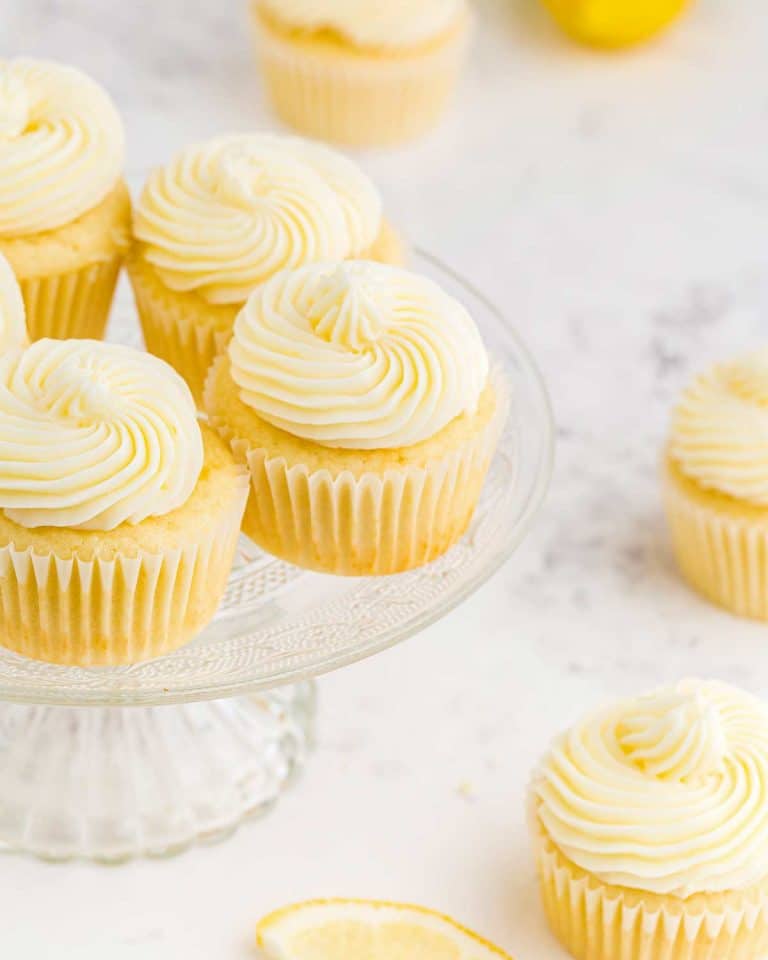 Lemon Cupcakes (from scratch) - The Chunky Chef