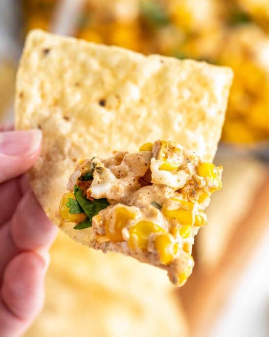Mexican Street Corn Dip (2 ways!) - The Chunky Chef