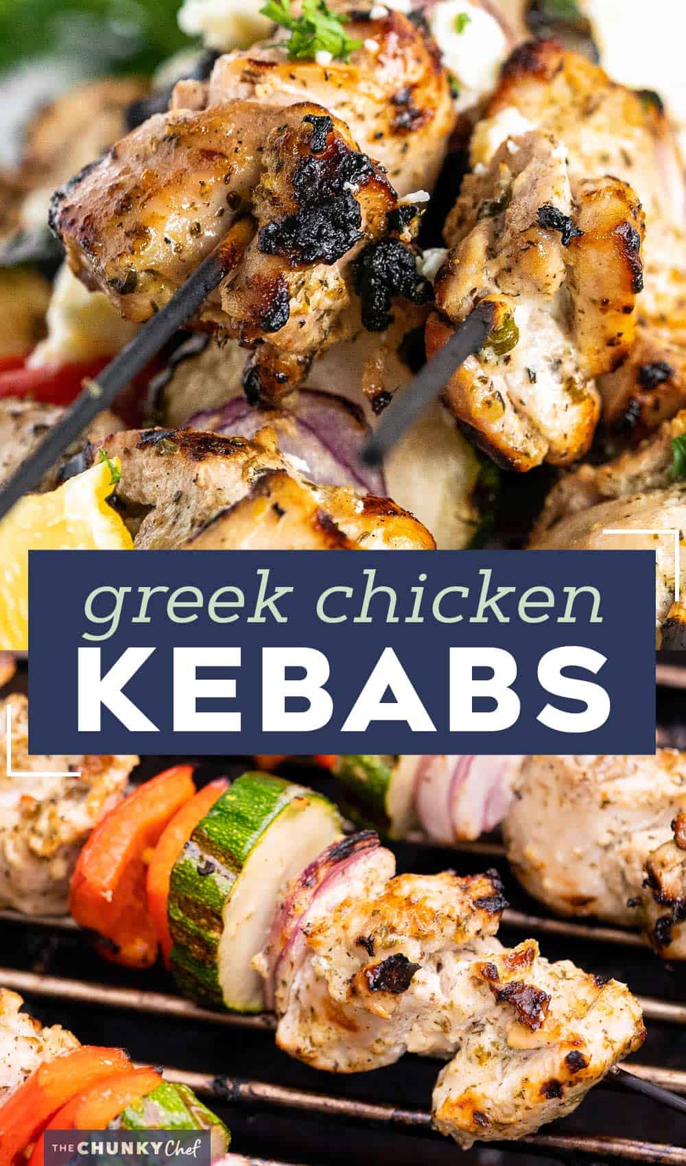 Greek-Style Chicken Kebabs (Chicken Souvlaki) - The Chunky Chef