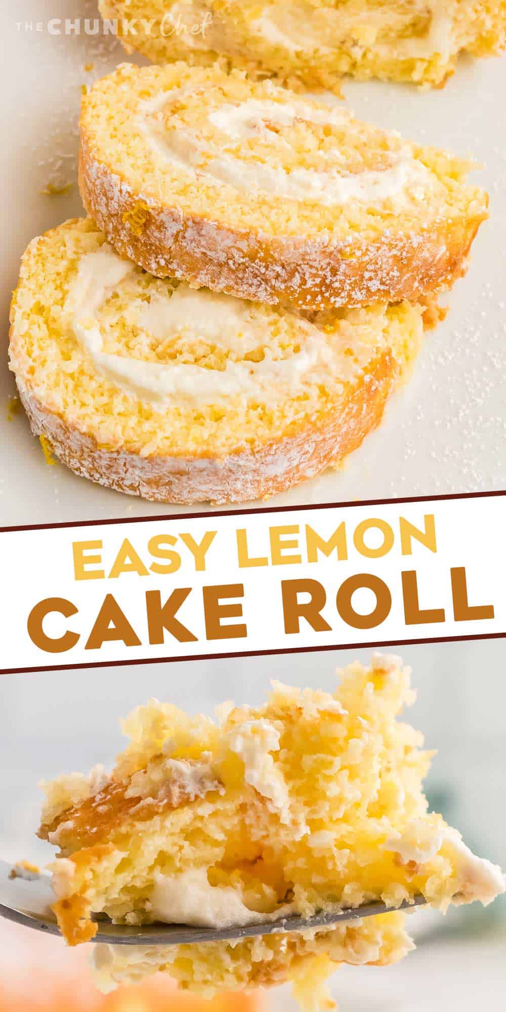 Lemon Cake Roll - The Chunky Chef