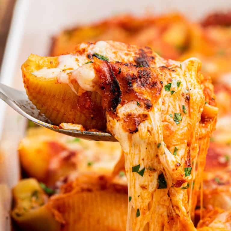 Lasagna Stuffed Shells - The Chunky Chef