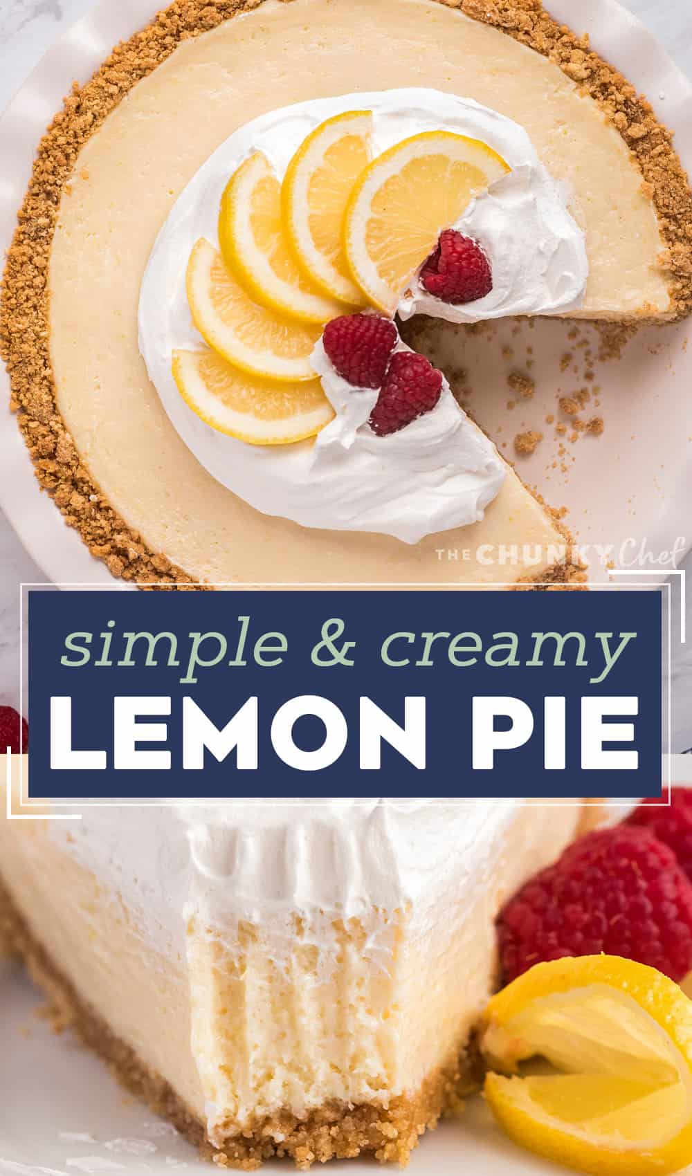 Creamy Lemon Pie - The Chunky Chef