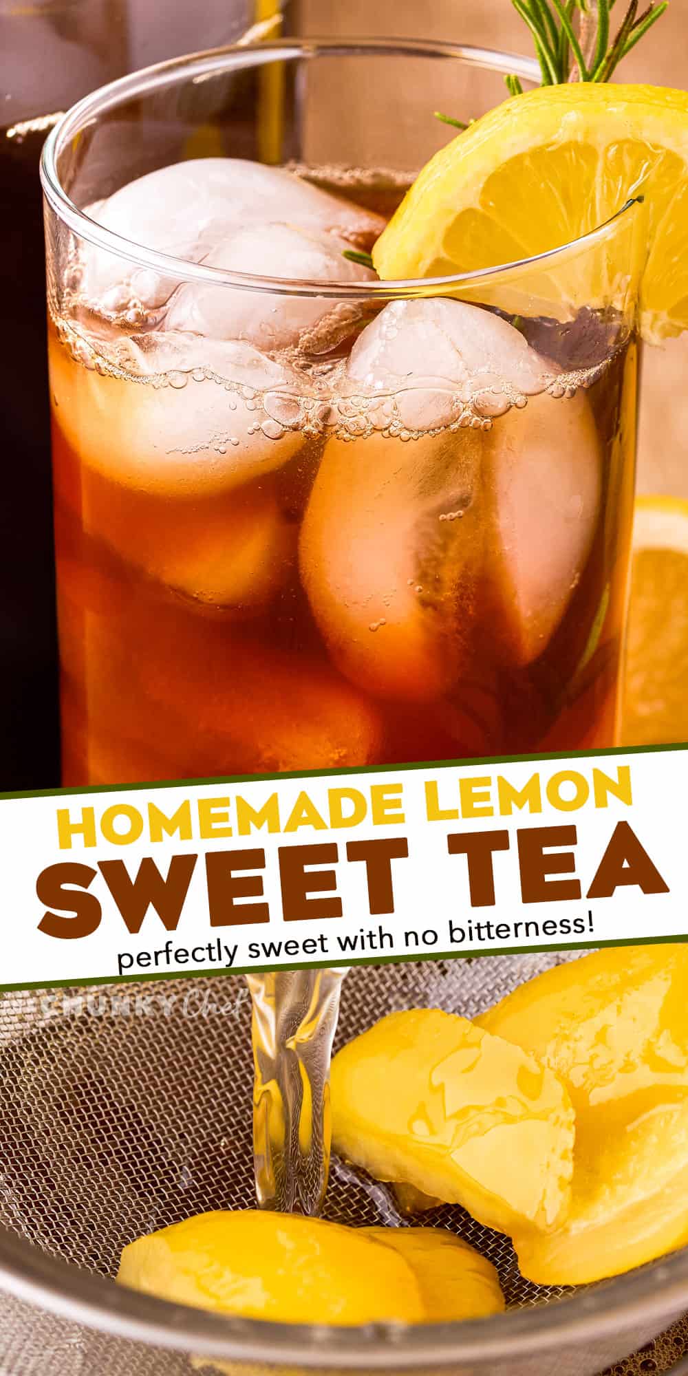 Lemon Sweet Tea - The Chunky Chef