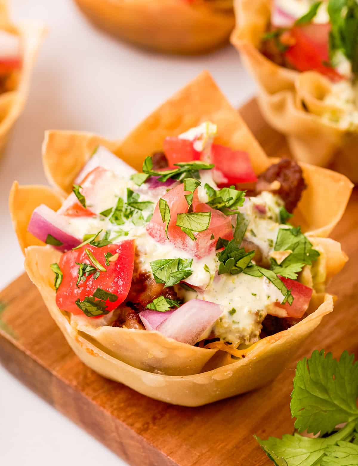 Easy Beef Taco Cups - The Chunky Chef