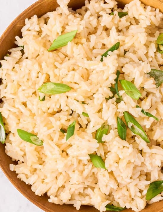 Instant Pot Garlic Ginger Rice - The Chunky Chef