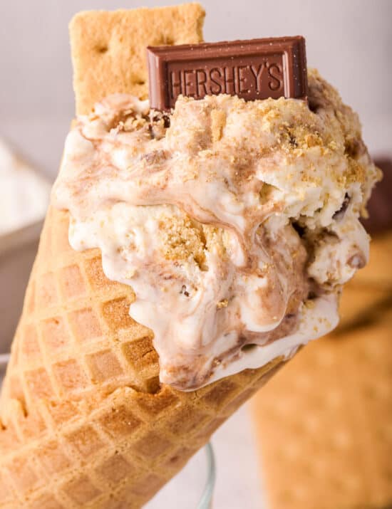 S'mores No Churn Ice Cream - The Chunky Chef