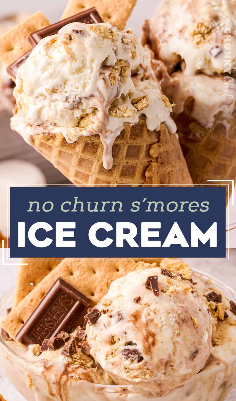 S'mores No Churn Ice Cream - The Chunky Chef