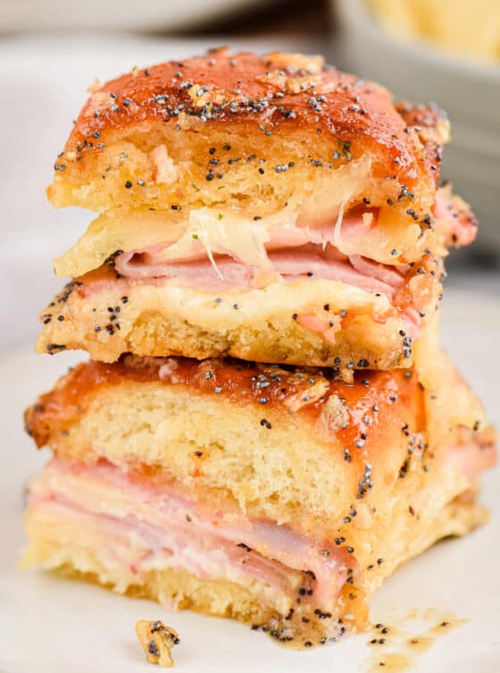 Baked Ham and Cheese Sliders - The Chunky Chef