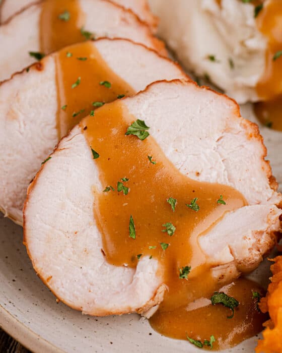 Bourbon Maple Glazed Boneless Turkey Breast - The Chunky Chef