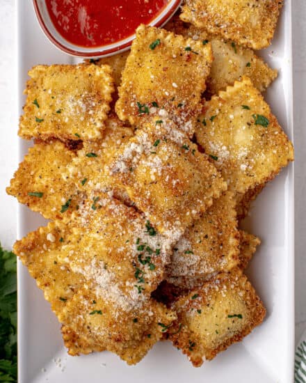 Crispy Fried Ravioli - The Chunky Chef