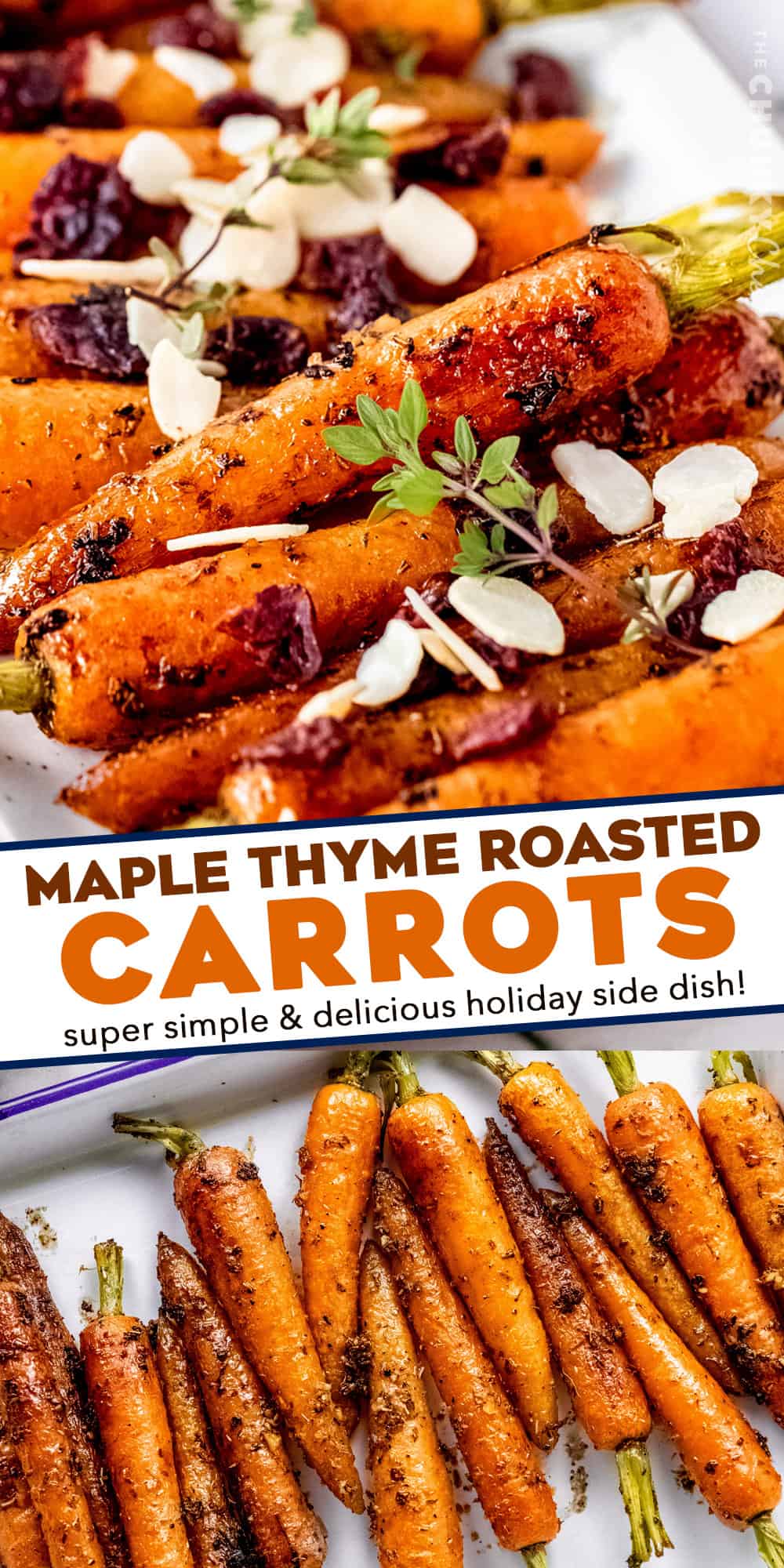 Maple Thyme Roasted Carrots - The Chunky Chef
