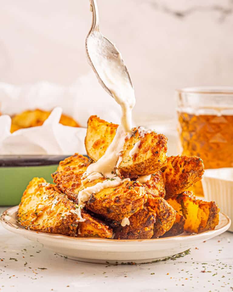 Seasoned Baked Potato Wedges - The Chunky Chef