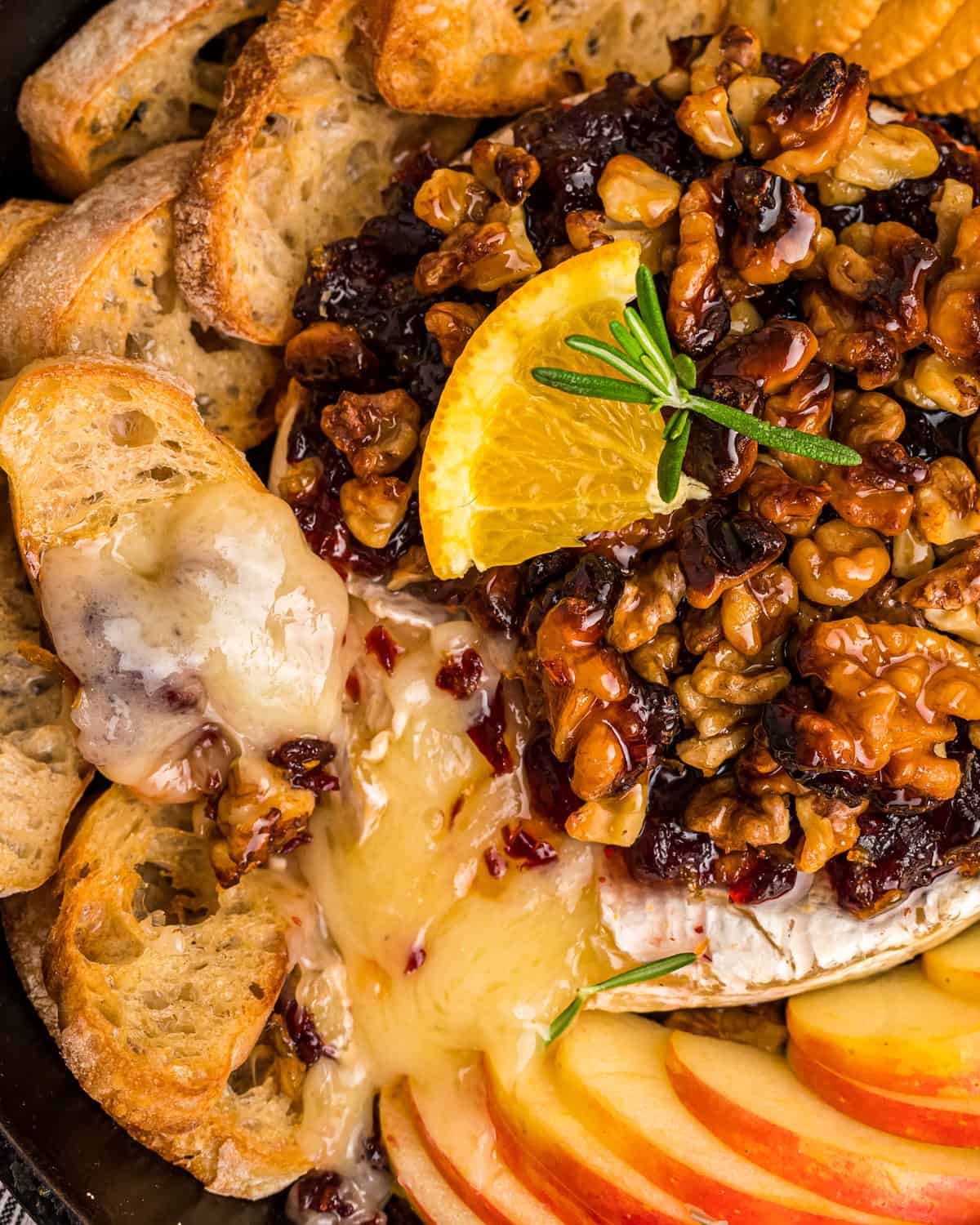Cranberry Walnut Baked Brie - The Chunky Chef
