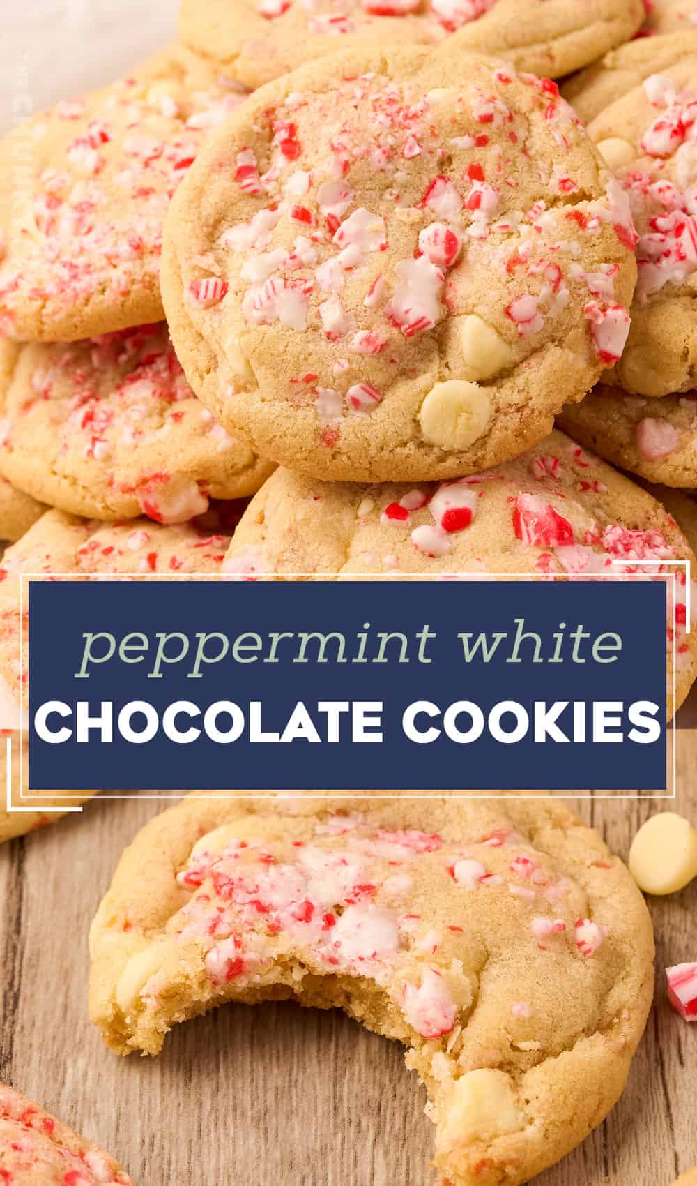 White Chocolate Peppermint Cookies - The Chunky Chef