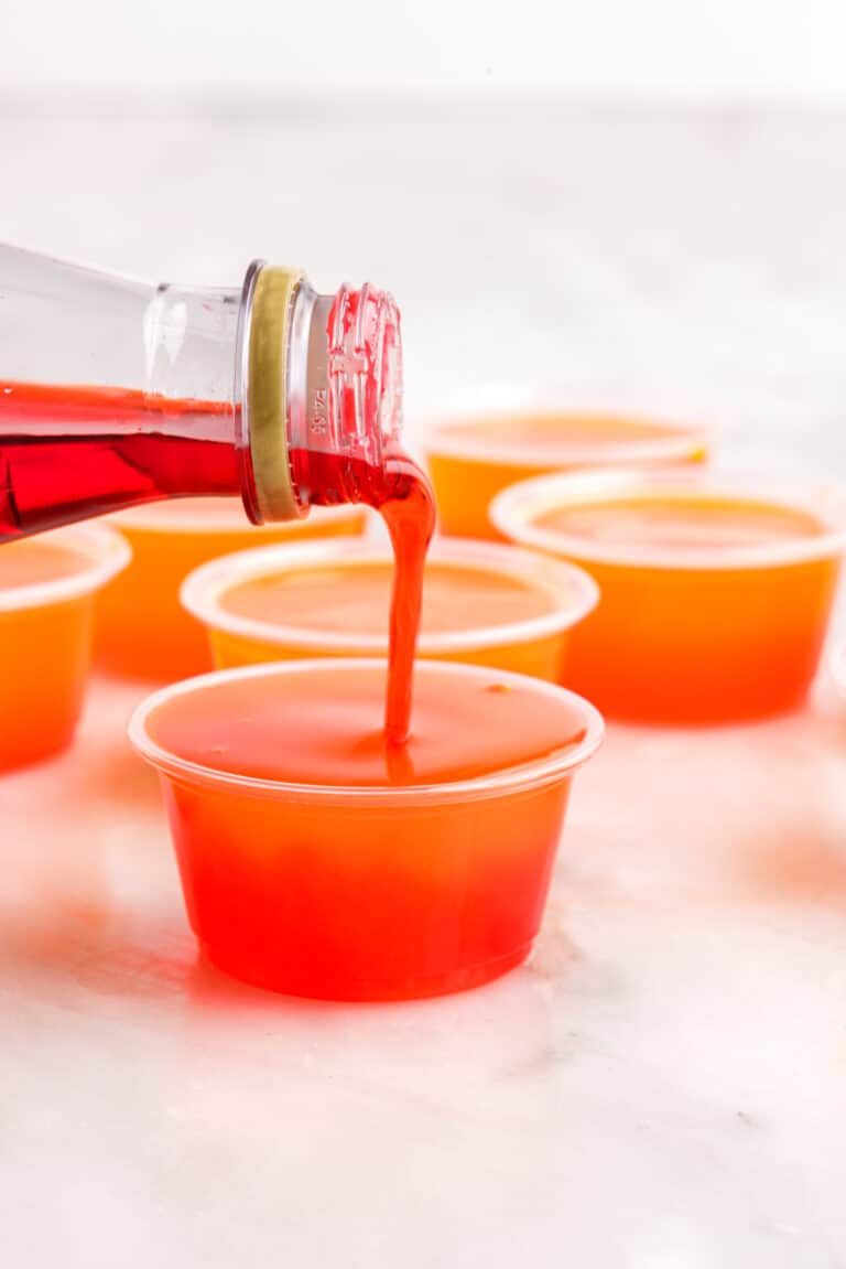 Tequila Sunrise Jello Shots - The Chunky Chef