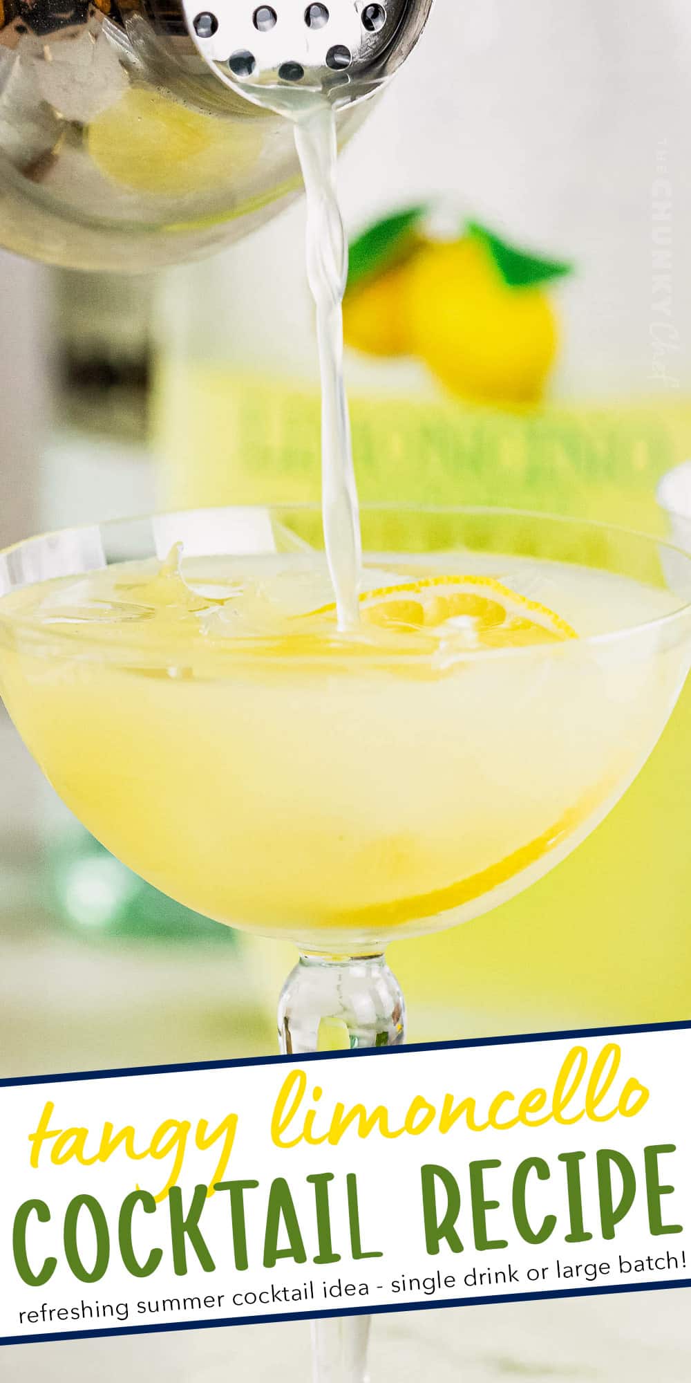 Tangy Limoncello Cocktail Recipe - The Chunky Chef