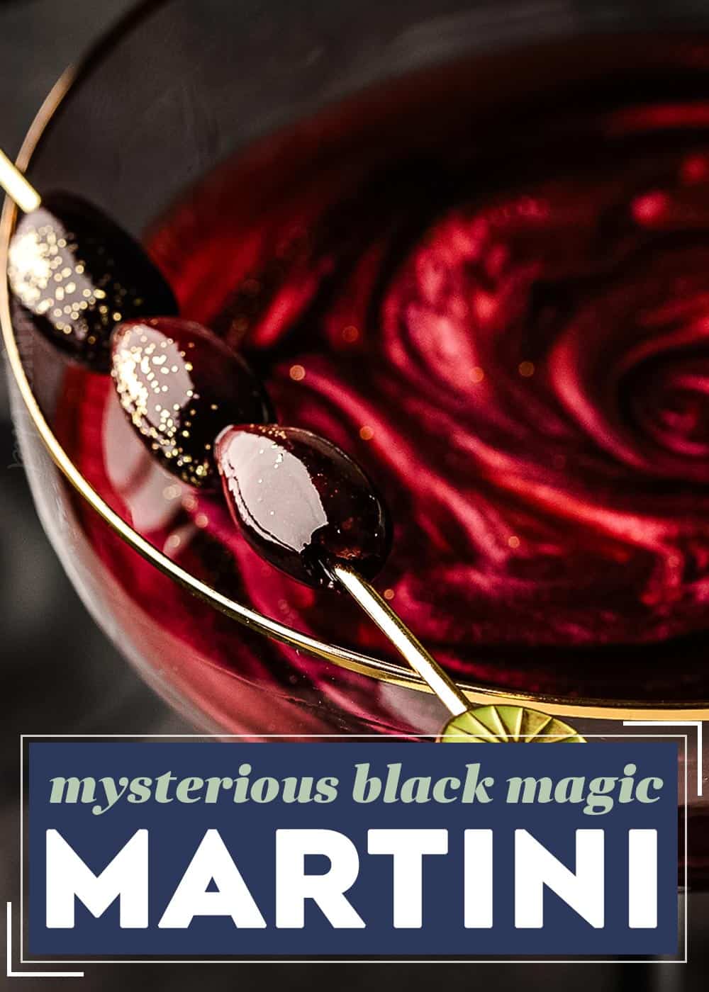 Black Magic Martini (black vodka martini) - The Chunky Chef