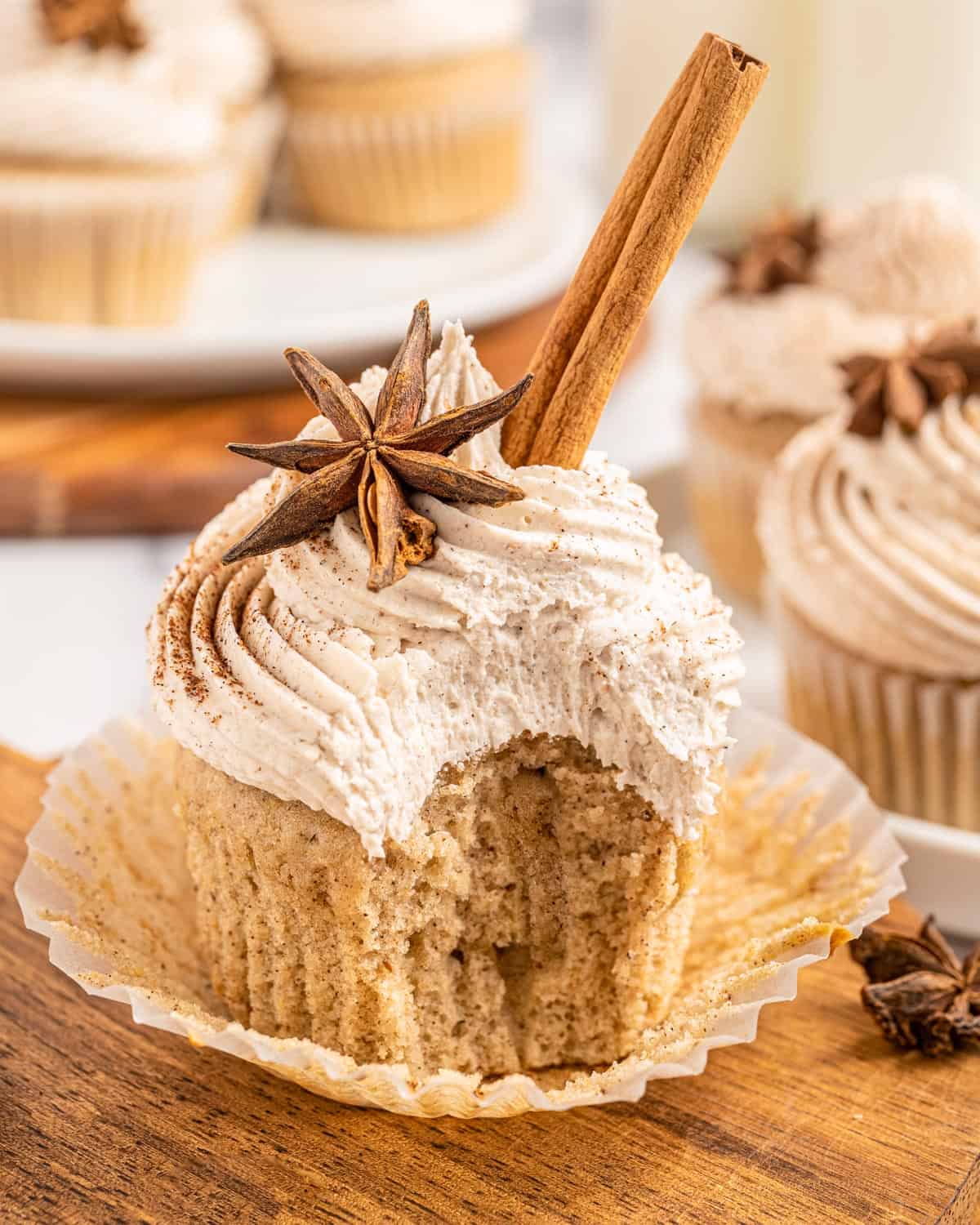 Spiced Chai Latte Cupcakes - The Chunky Chef