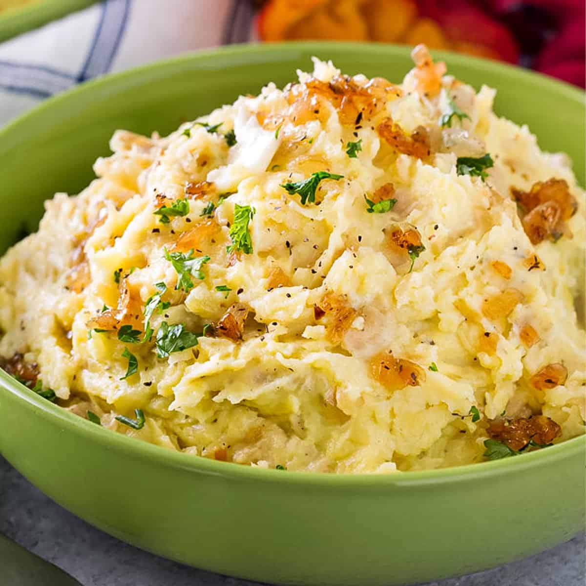 Cream Cheese Mashed Potatoes - The Chunky Chef