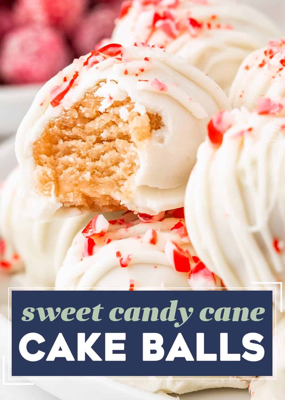 Candy Cane Cake Balls - The Chunky Chef