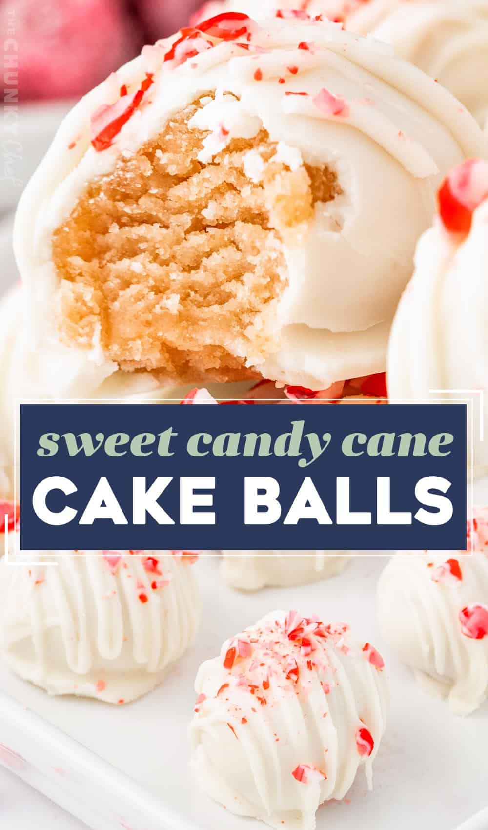 Candy Cane Cake Balls - The Chunky Chef